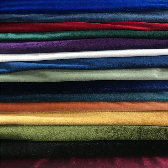 95% polyester 5% spandex 250g gold velvet fabric Velvet Stretch Lycra ...