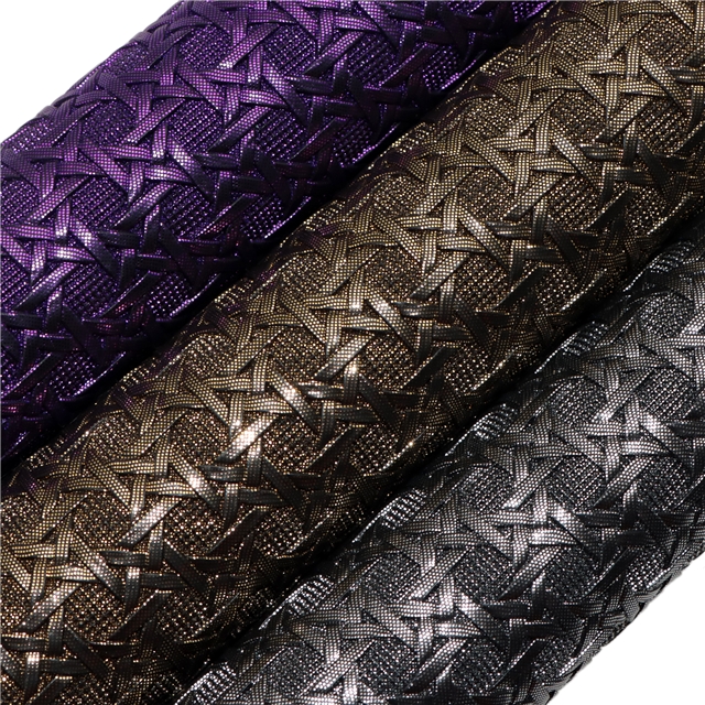 synthetic leather bump texture plain color woven pattern faux leather ...