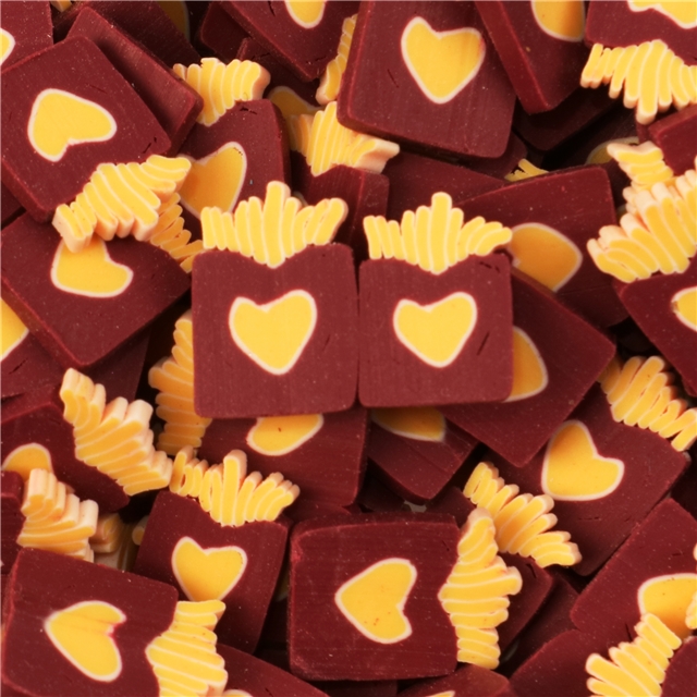 polymer clay French fries polymer slices david accessories on diyribbon